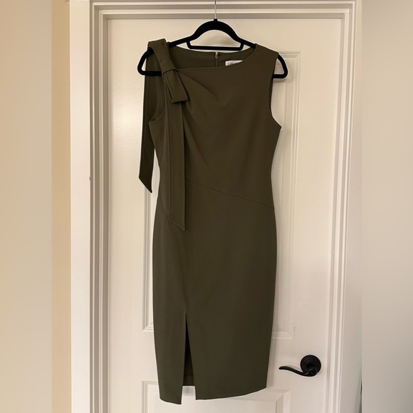 Calvin Klein | Dresses | Killer Olive Green Sheath Dress Nwt Calvin ...